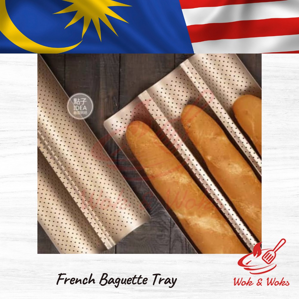 French Baguette Baking Tray / Dulang Pembakar Baguette Perancis (3 Bay ...