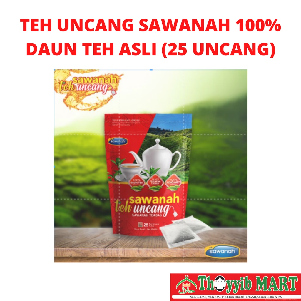 TEH UNCANG SAWANAH 100% DAUN TEH ASLI (25 UNCANG) | Shopee Malaysia