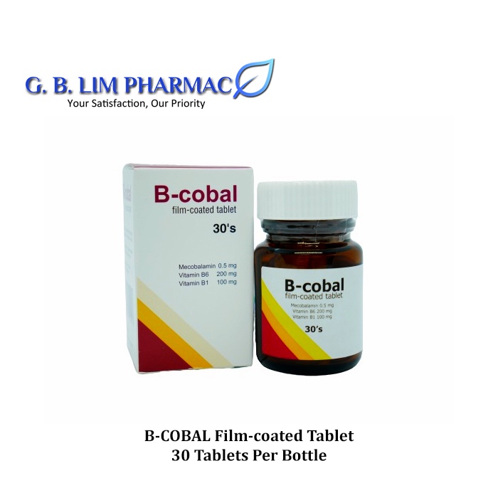 B-COBAL Film-Coated Tablet 30 TABLETS ONE BOTTLE (EXP: 31-12-2024 ...