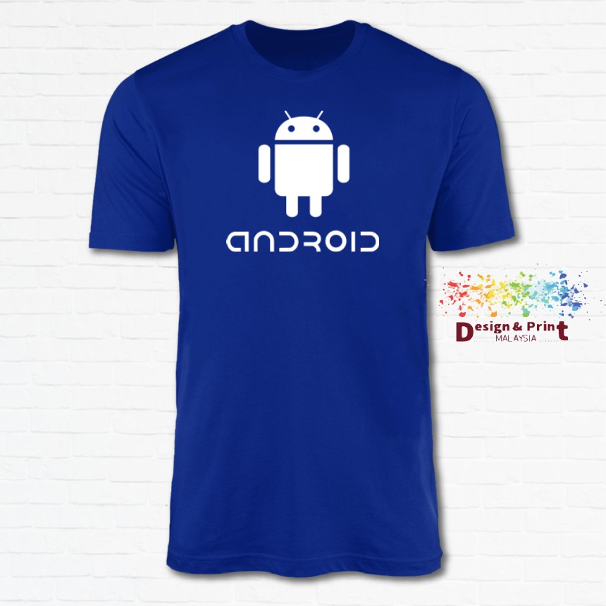 Android Robot Logo_Unisex T-Shirt Tshirt Baju 100% Cotton XS-XXL ...