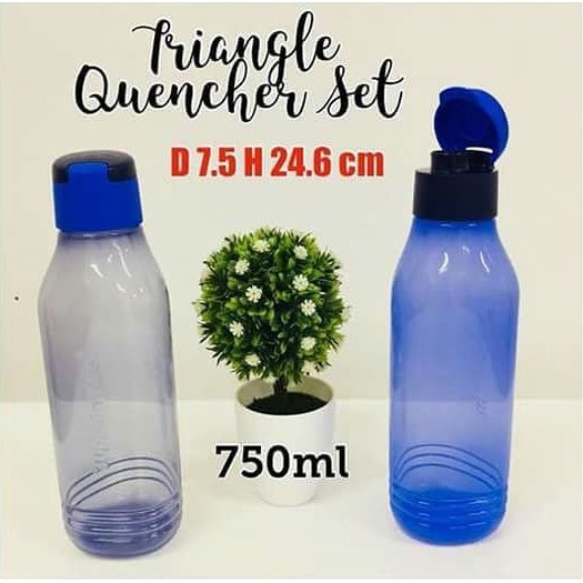 Tupperware Triangle Quencher Set Dark Blue & Blue (2~750ml) | Shopee ...