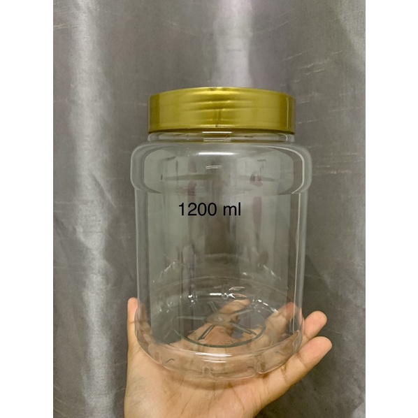 Balang biskut/kuih raya/kerepek 1200ml. Food container. Balang plastik ...