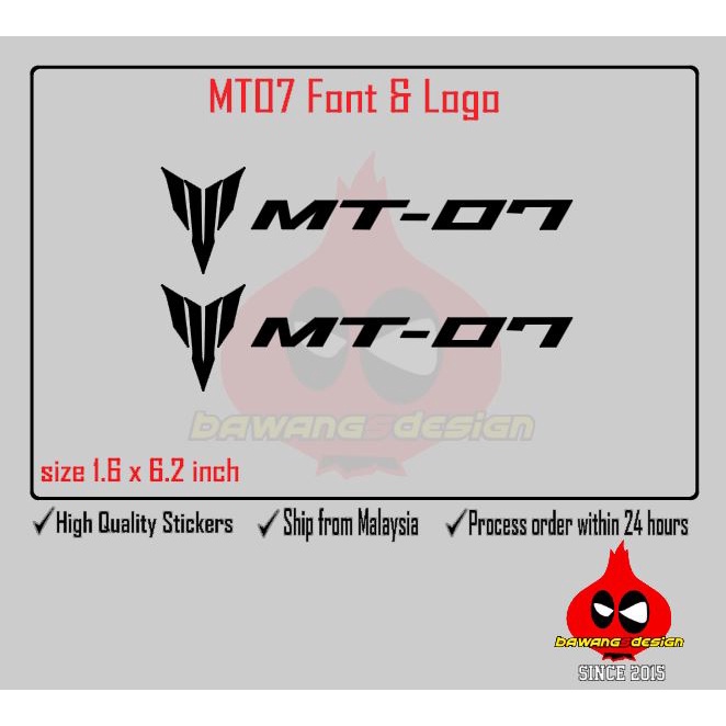 Yamaha MT07 Font & Logo Sticker (2pcs) | Shopee Malaysia