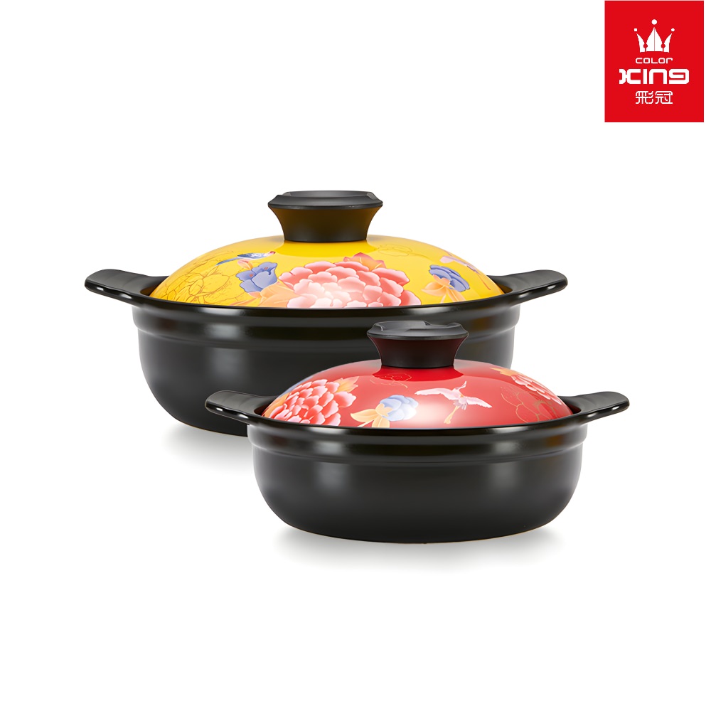 Color King - 100% Ceramic Non-Toxic Imperial Peony Hot Pot (1600ML ...