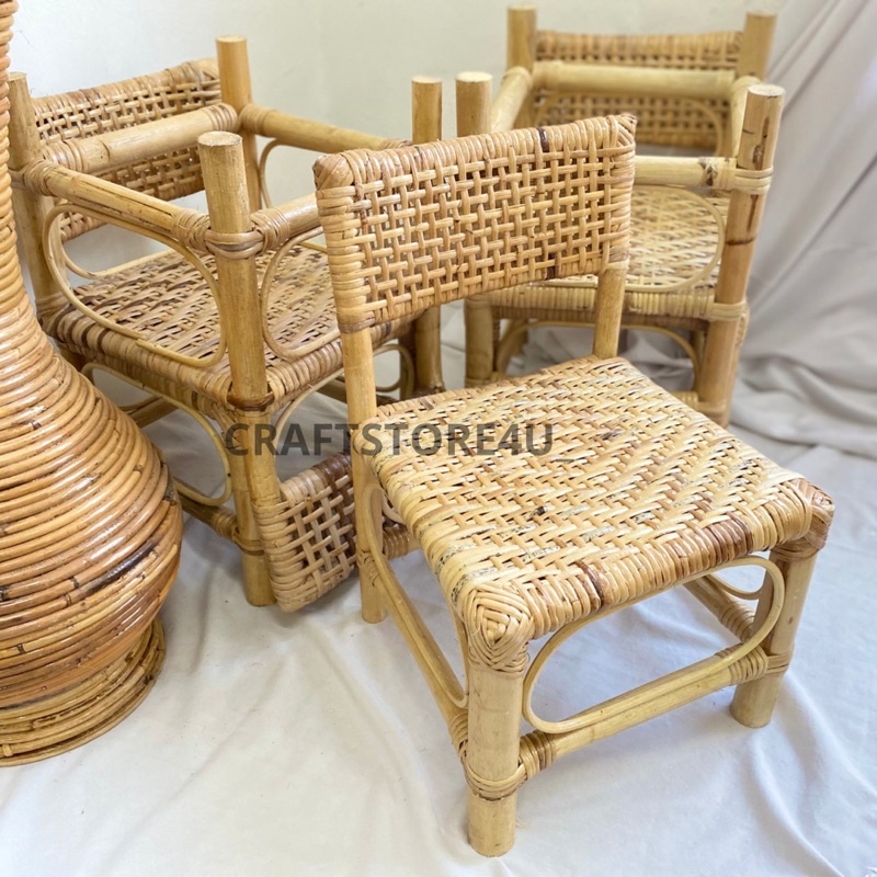 KERUSI ROTAN BUDAK // CUTE KIDS RATTAN CHAIR | Shopee Malaysia