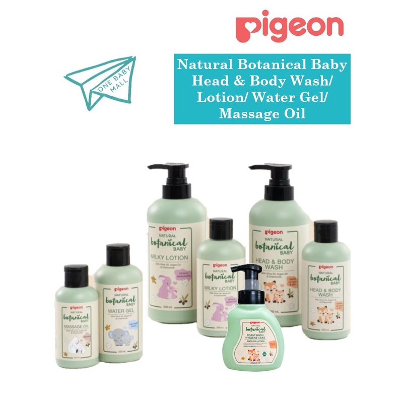 OBM Pigeon Natural Botanical Series BabyHead&BodyWash/Water Gel Lotion ...