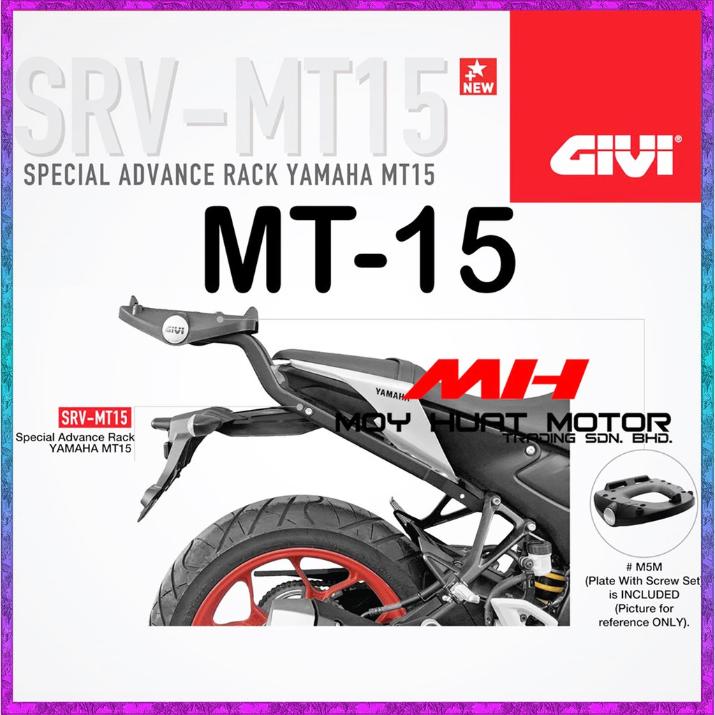 GIVI MONORACK YAMAHA MT15 MT-15 / MT 15 HEAVY DUTY RACK / GIVI CARRIER ...