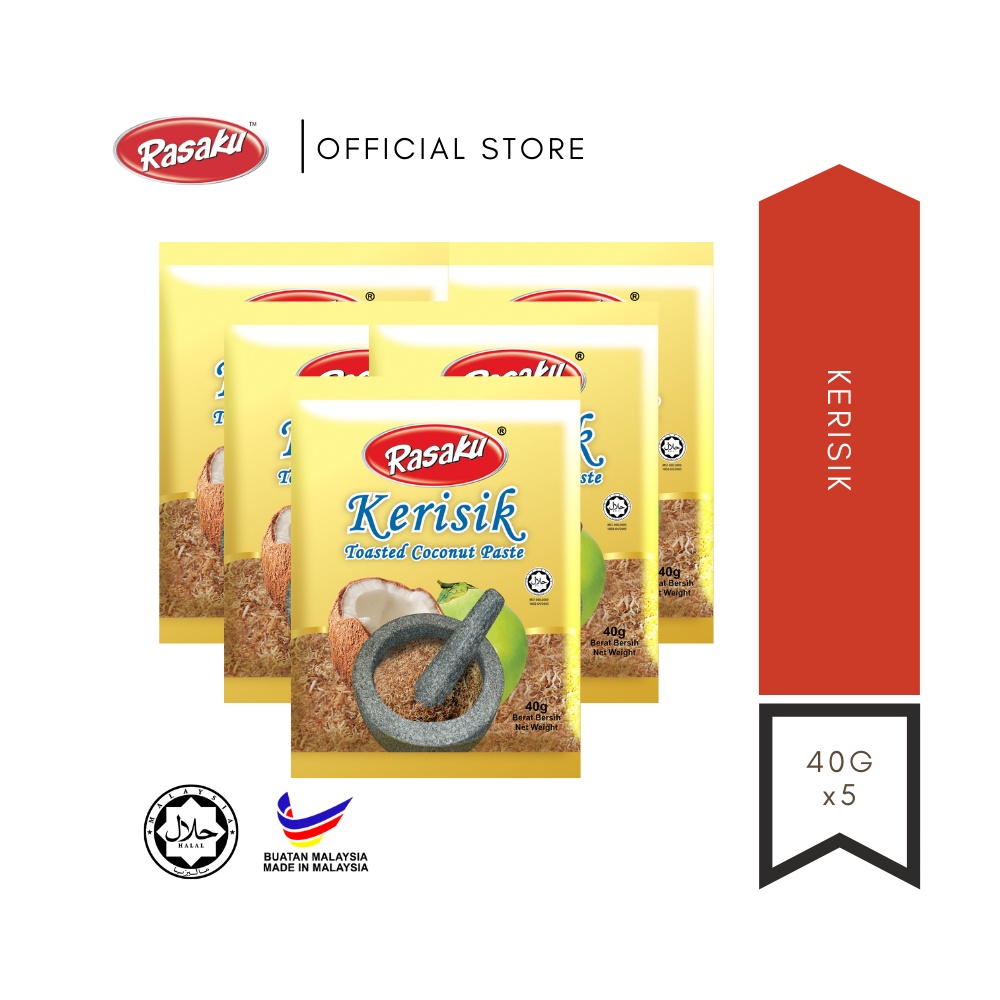 [BUNDLE DEAL] RASAKU Toasted Coconut Paste/ Kerisik 40 g (5 packs ...