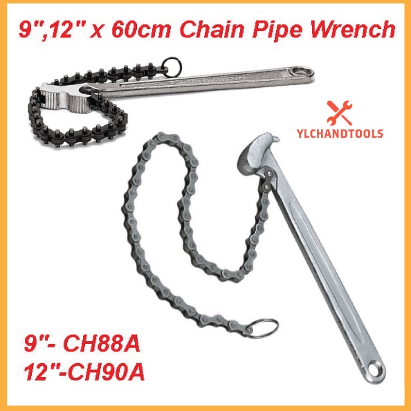 HEAVY-DUTY CHAIN PIPE WRENCH ( OIL FILTER WRENCH )-9'',12'' | Shopee ...