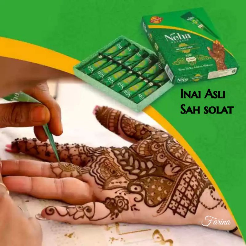 Neha Henna Original 100% Asli Sah Solat Inai lukis | Shopee Malaysia
