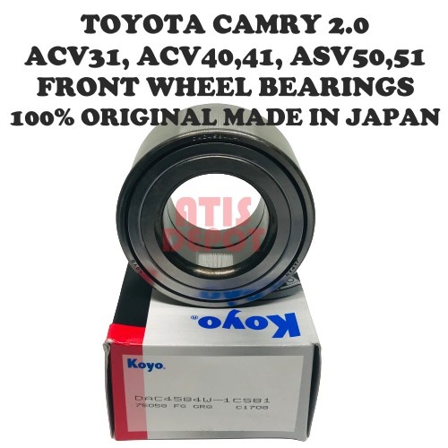 KOYO TOYOTA CAMRY 2.0 ACV31, ACV40,41, ASV50,51 100% ORIGINAL Made In ...
