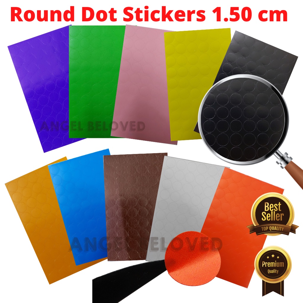 10 Sheets Circle Round Dot Sticker For Child Colour Label Sticky Note