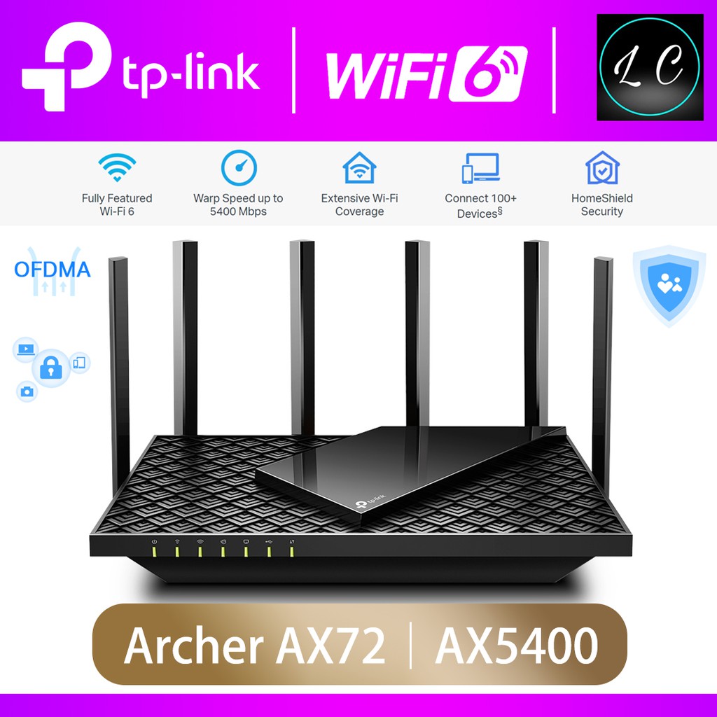 TP-Link Archer AX72 AX5400 2.4Ghz+5Ghz Dual-Band Gigabit Wi-Fi 6 Mesh ...