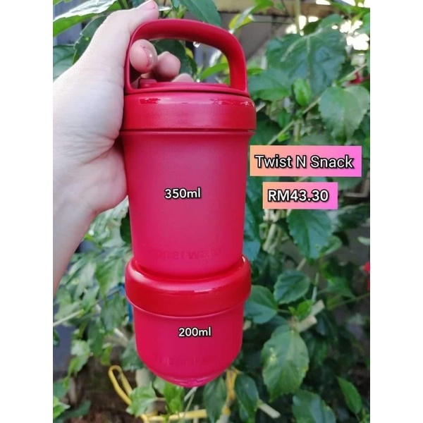 TUPPERWARE Twist And Snack Red | Shopee Malaysia