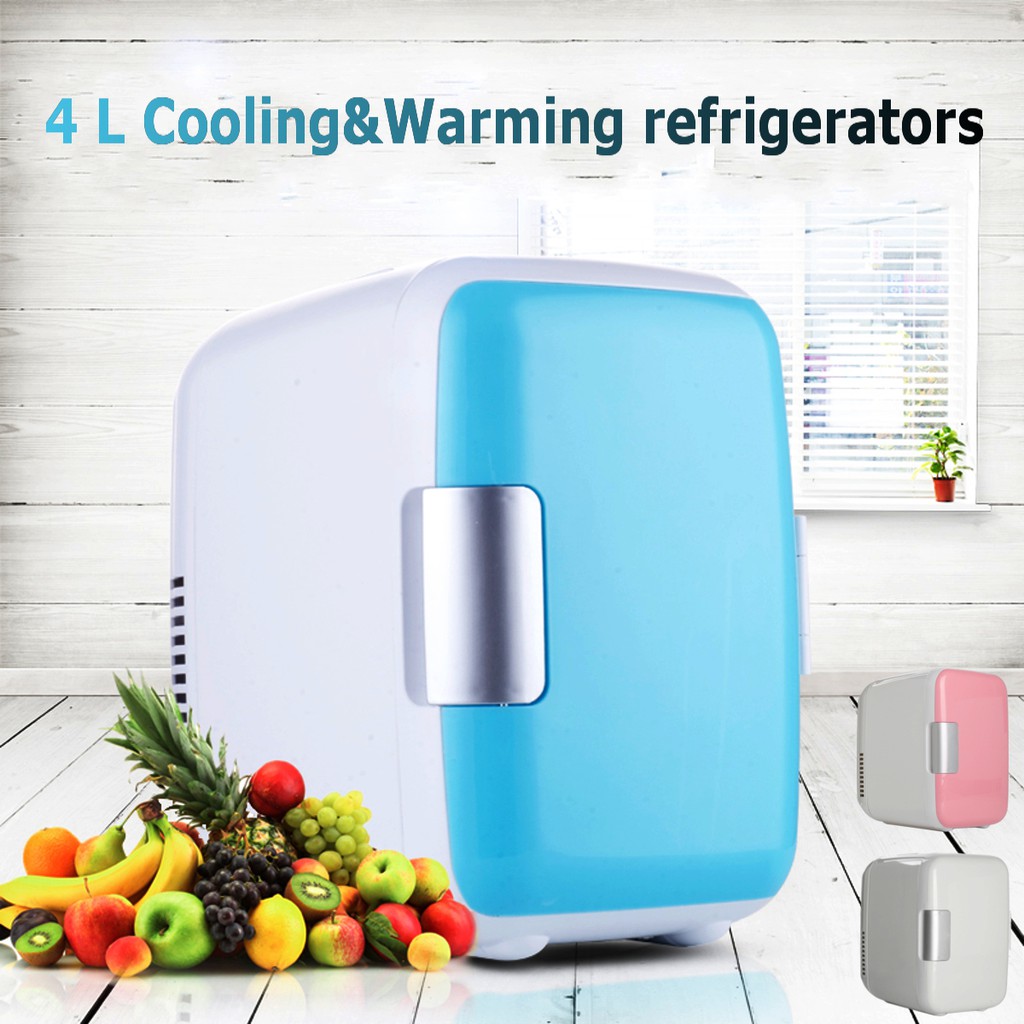 4L Mini Car Fridge Freezer Cooler Warm 12V Portable Icebox Travel ...