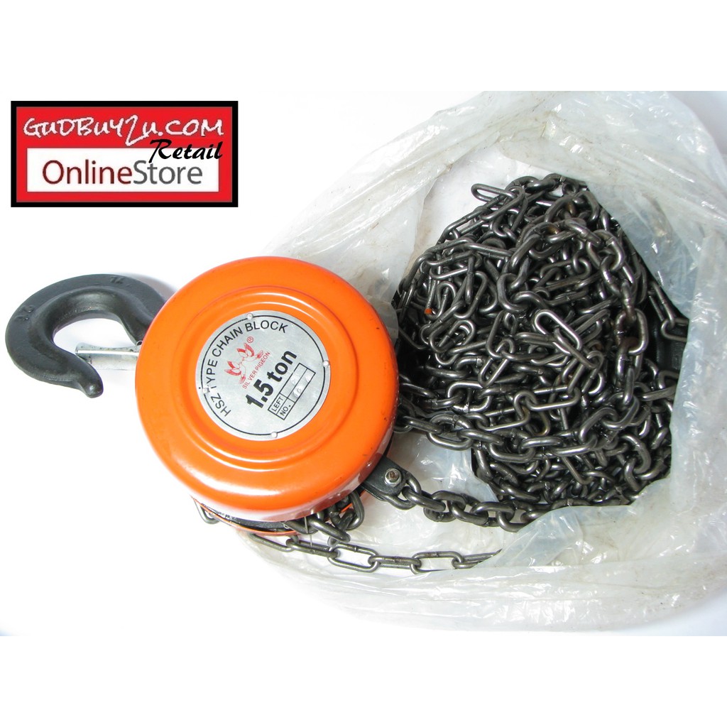 Heavy Duty Chain Hoist Chain Block – 3 Ton X 3M (3,000KG - 3 M Chain ...