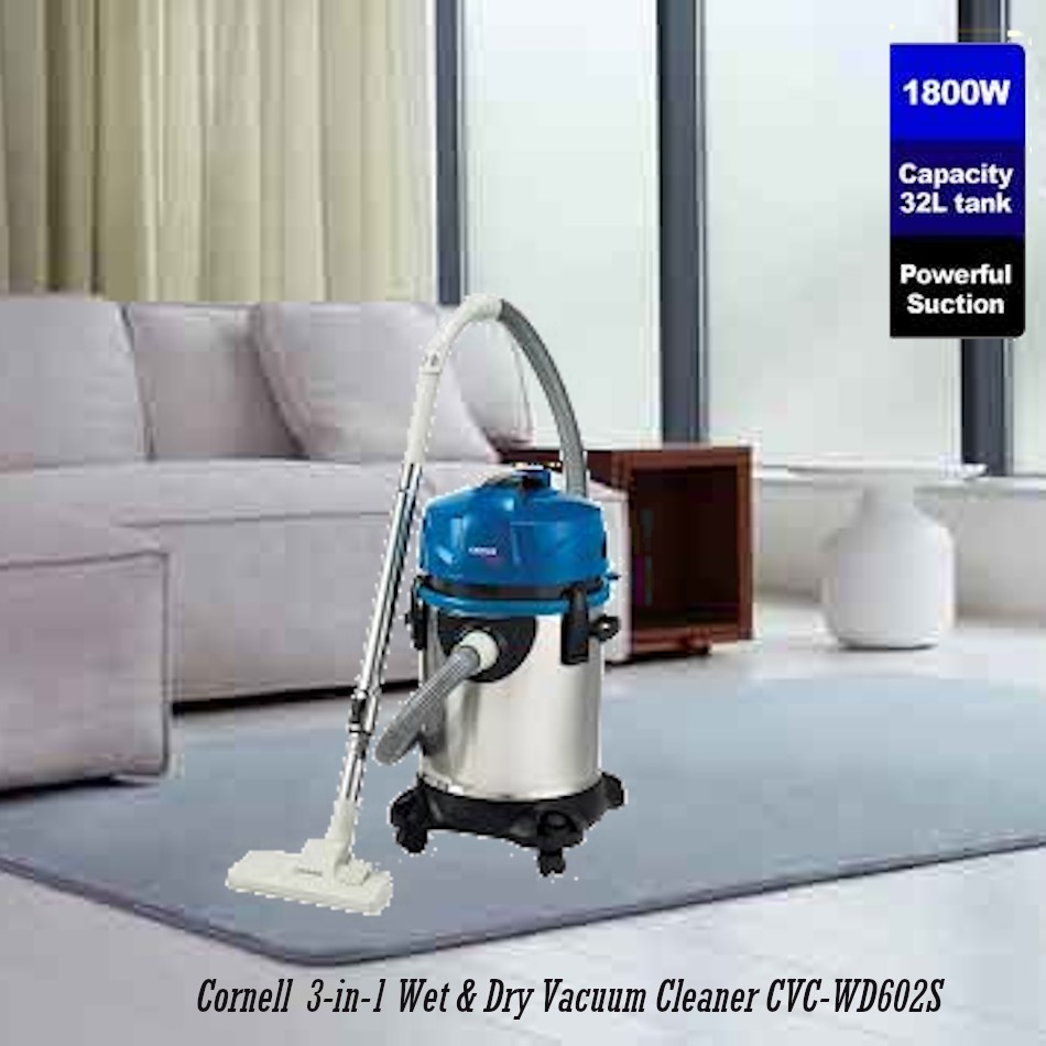Cornell 3-in-1 Wet & Dry Vacuum Cleaner CVC-WD602S | Shopee Malaysia