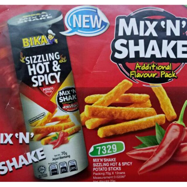 Bika mix n shake sizzling potato stick 70g | Shopee Malaysia