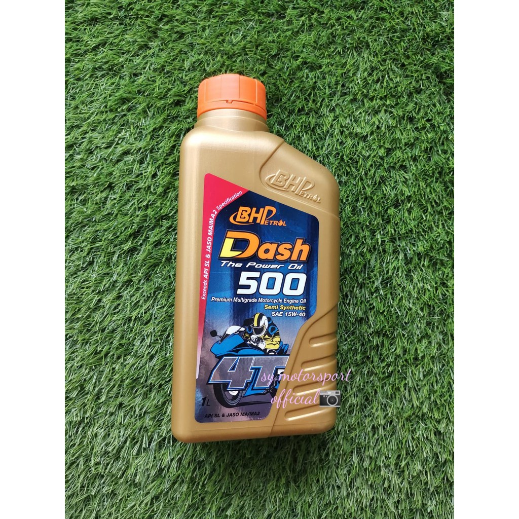 BHP DASH 500 SEMI SYNTHETIC SAE 15W-40 4T 1 LITER MOTORCYCLE ENGINE OIL ...