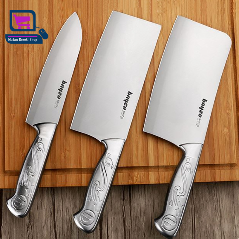 Set of 3 Knife Set Stainless Steel Knife Combo Chopping Knife Slicing ...