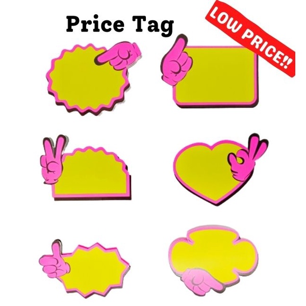 [1 pack] 10pcs POP Paper Colorful Marketing Promotion Price Tag Labels ...