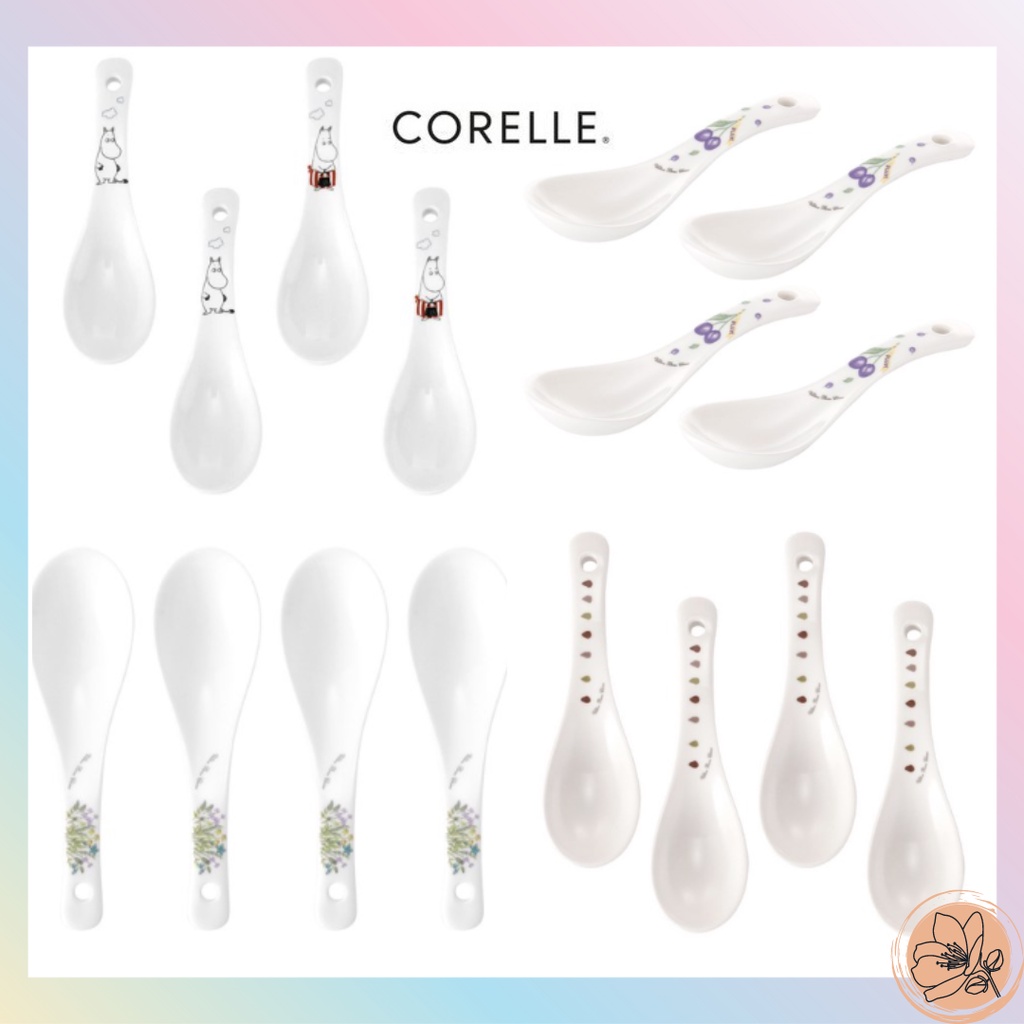 Corelle x Pottery Udon Spoon Series 4p Set | Shopee Malaysia