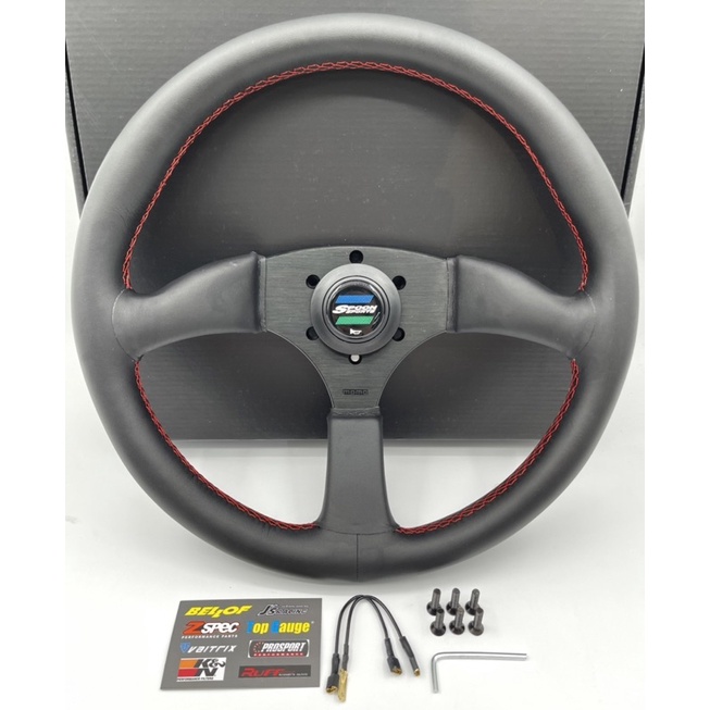 JDM Spoon 14inch Black Leather Racing Sport Steering Wheel honda 13057 ...