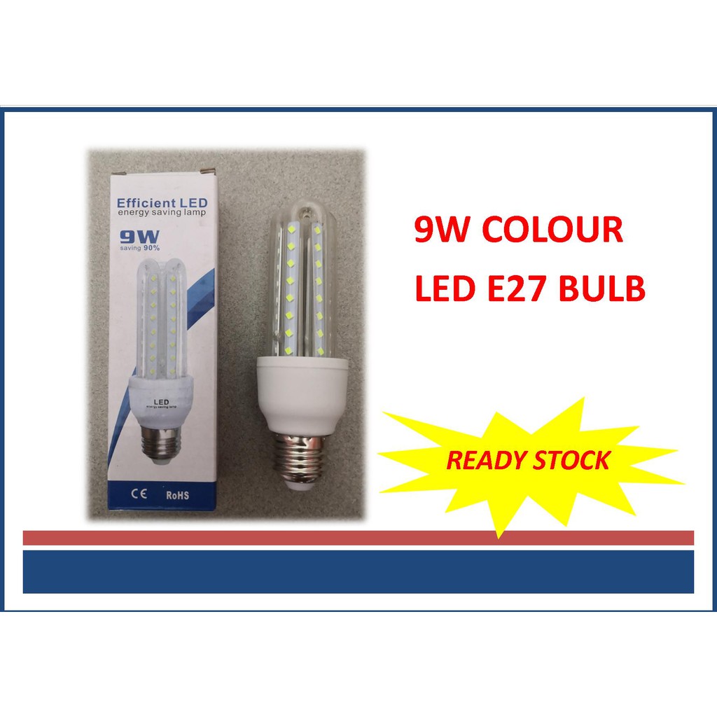 9W COLOUR LED E27 BULB (BLUE & GREEN) | Shopee Malaysia