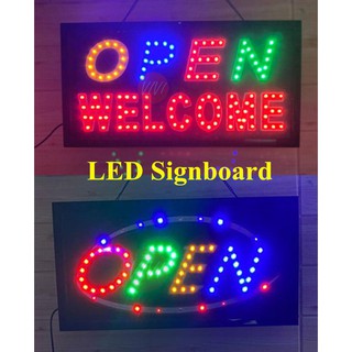 LED Display Open Welcome Led Board Signboard Lampu Gerai Open Welcome ...