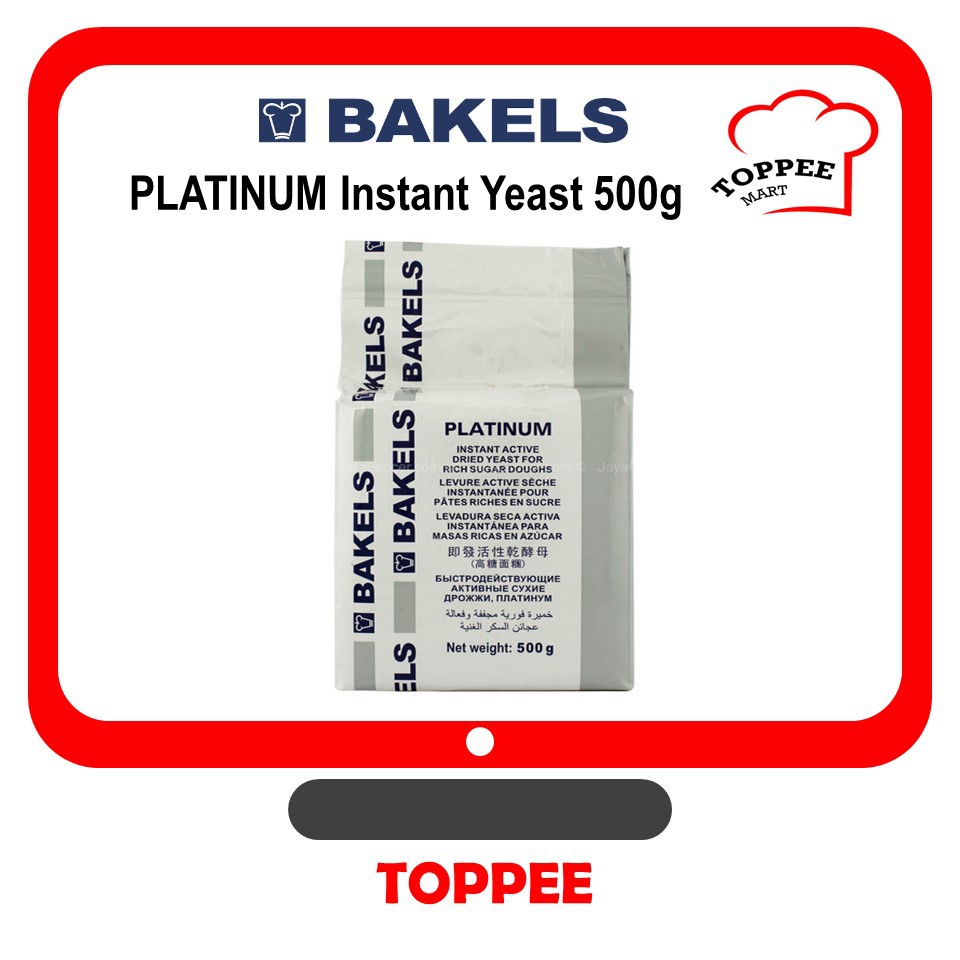 BAKELS Platinum Instant Yeast 500g (Quality Product) Yis Segera Ragi ...