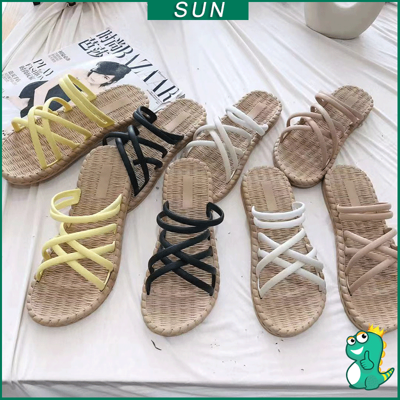SUN Ready Stock Nami Sandal - 2 Ways to Wear Women's Sandal Jelly Flat ...