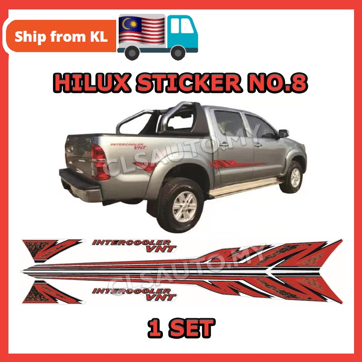 Toyota Hilux Body Sticker Car Side Body Lining Sticker (13 Designs ...