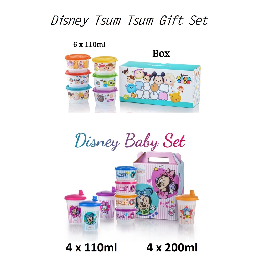 Tupperware Disney Tsum Tsum Gift Set Snack Cup 110ml OR Disney Baby Set ...