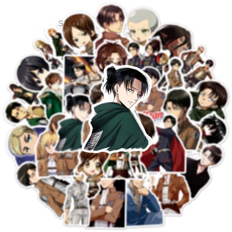 New 50pcs Attack on Titan Shingeki No Kyojin Anime Stickers DIY ...