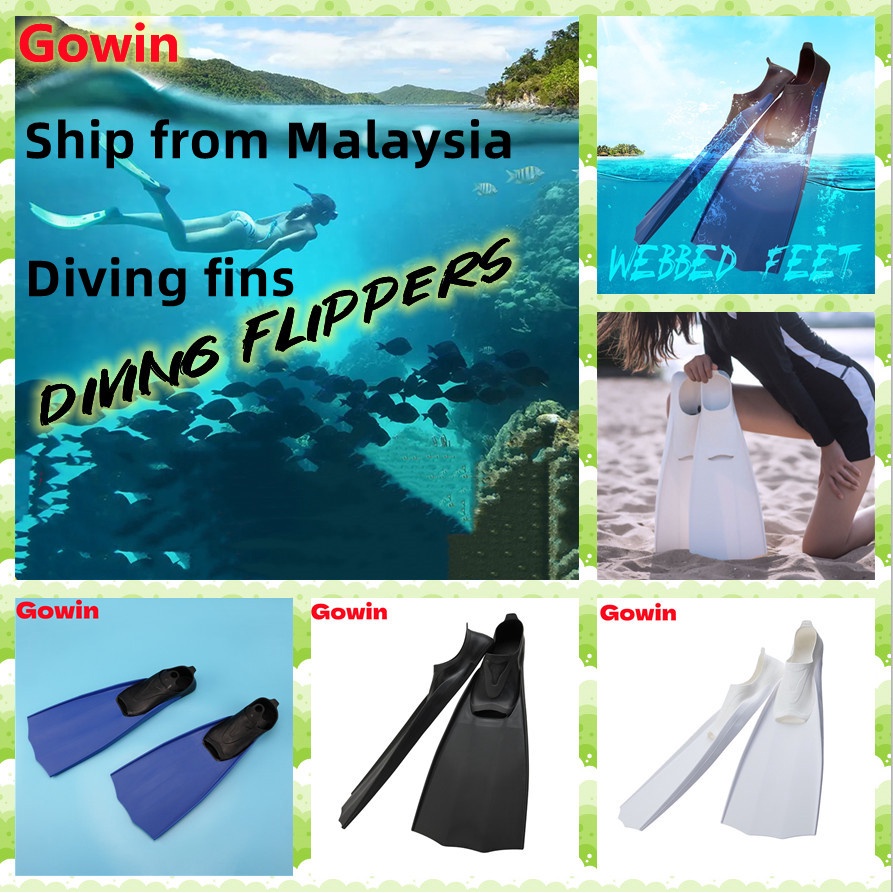 Gowin for Adult Swimming Diving Fins Long Flippers Swimming Silicone ...