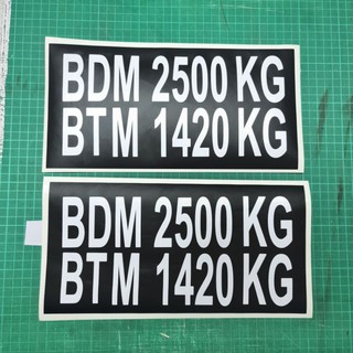 BDM BTM Lorry Sticker follow JPJ Standard (Customizable) | Shopee Malaysia