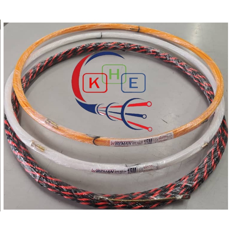 15 Meter PVC Wire Puller (ORANGE/WHITE/BLACK&RED) | Shopee Malaysia