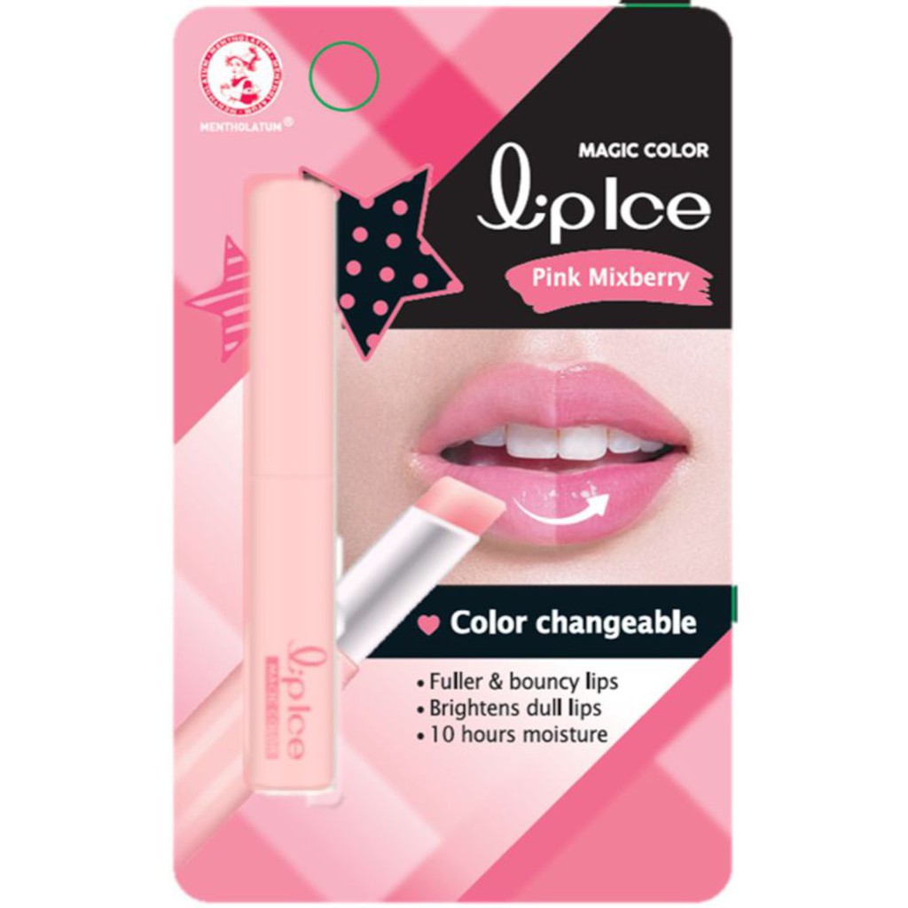 MENTHOLATUM LIP ICE MAGIC COLOR PINK MIXBERRY 2G | Shopee Malaysia