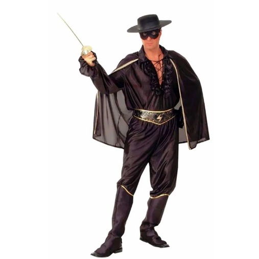 Halloween Bandit Costume Zorro Eye Mask Hat Cape for Theme Party ...