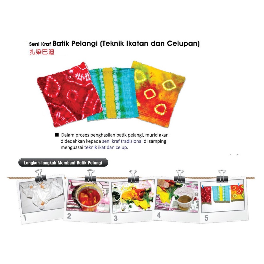 SENI KRAF BATIK PELANGI (Teknik Ikatan dan Celeupan) | Shopee Malaysia