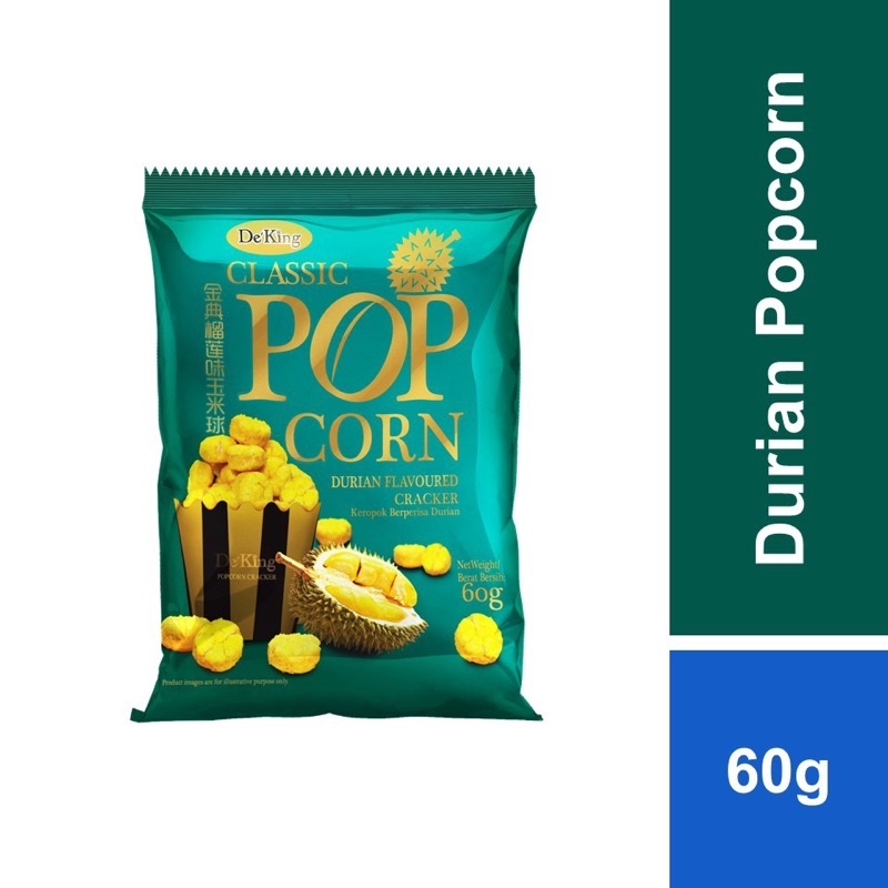 De King Classic Popcorn Durian Flavour Snack 榴莲卜卜脆零食 | Shopee Malaysia