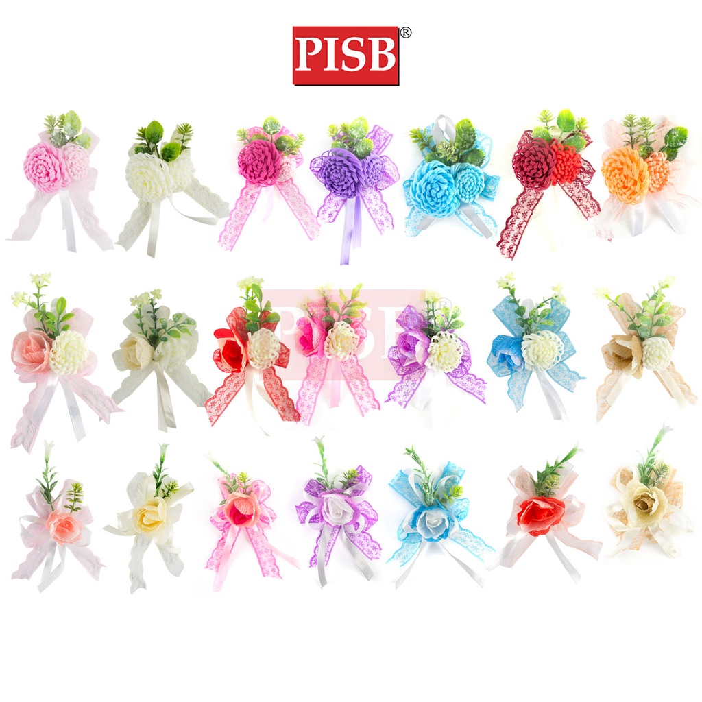 2071/72/73 Foam Flower Brooch Pin / Rozet / Bunga Kendarat Rewang ...