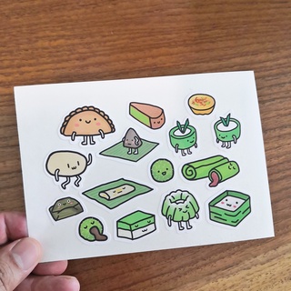 Sticker Kuih Muih Tradisi, 15 Pelekat Premium (Koleksi Kuih Hijau ...