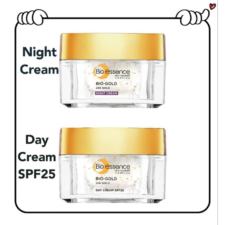 BIO ESSENCE BIO GOLD 24K GOLD NIGHT /DAY CREAM SPF25 40G | Shopee Malaysia