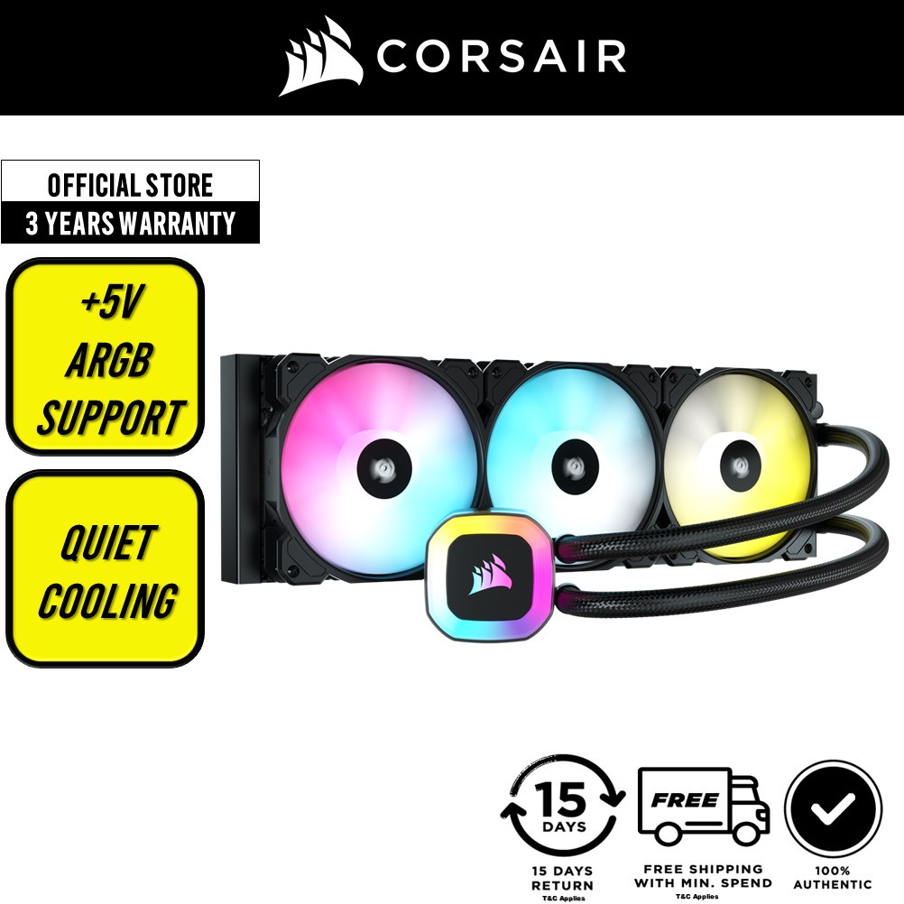 Corsair H55 / H100 / H150 RGB High Performance AIO ARGB Liquid CPU ...
