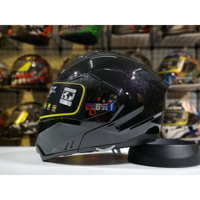 Original Motorax R25 Glass Black Modular/Flip Up Helmet | Shopee Malaysia