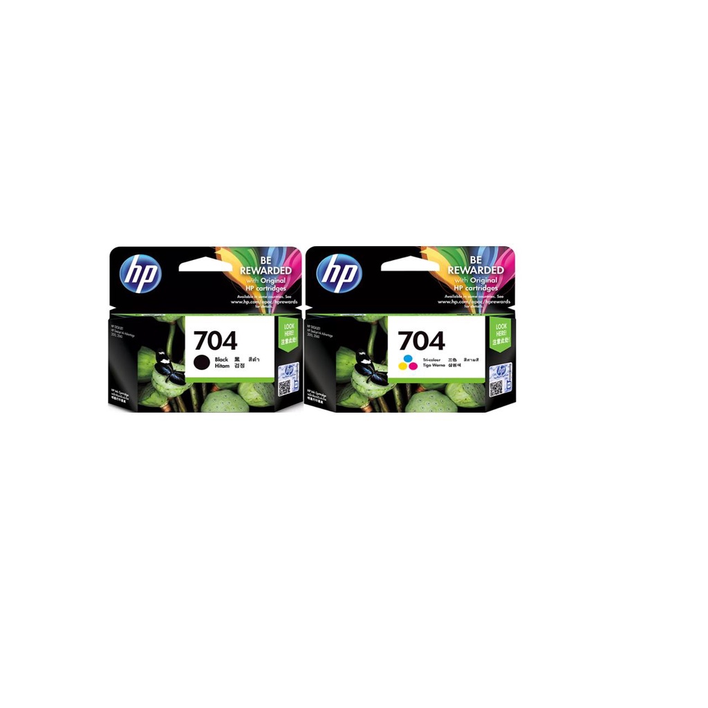 Hp Cartridge 704 Black Color (Genuine) CN692AA Black , CN693AA Color ...