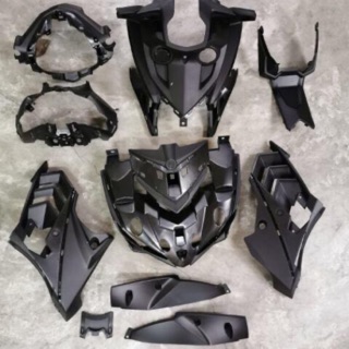 100% original HLY y15 y15zr v1 v2 YAMAHA MATT BLACK INNER COVER FULL SET Complete Set Cover ...