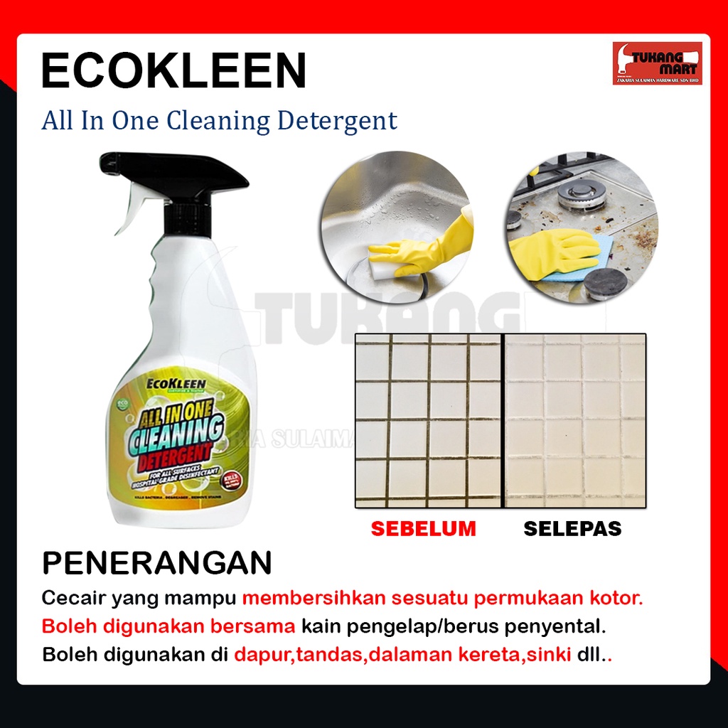 Eco Kleen All In One Anti Bacteria Cleaning Detergent - Ready To Use ...