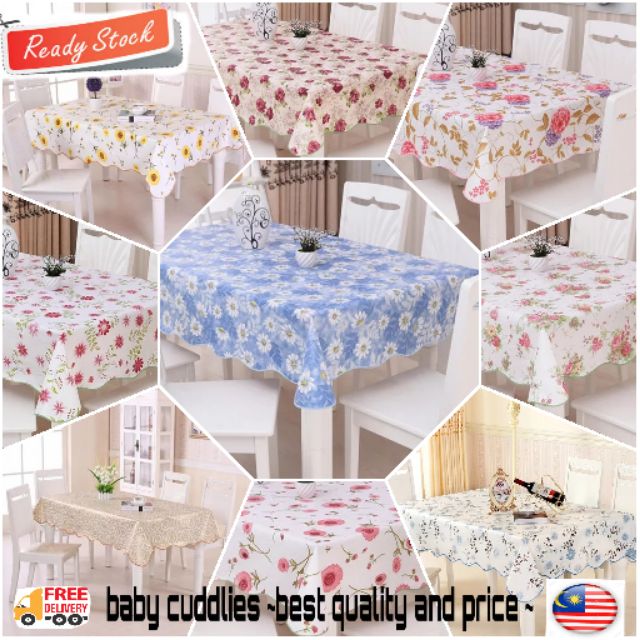 READY STOCK-Table cloth/Alas meja//Lapik meja/Alas meja kopi/Alas meja ...
